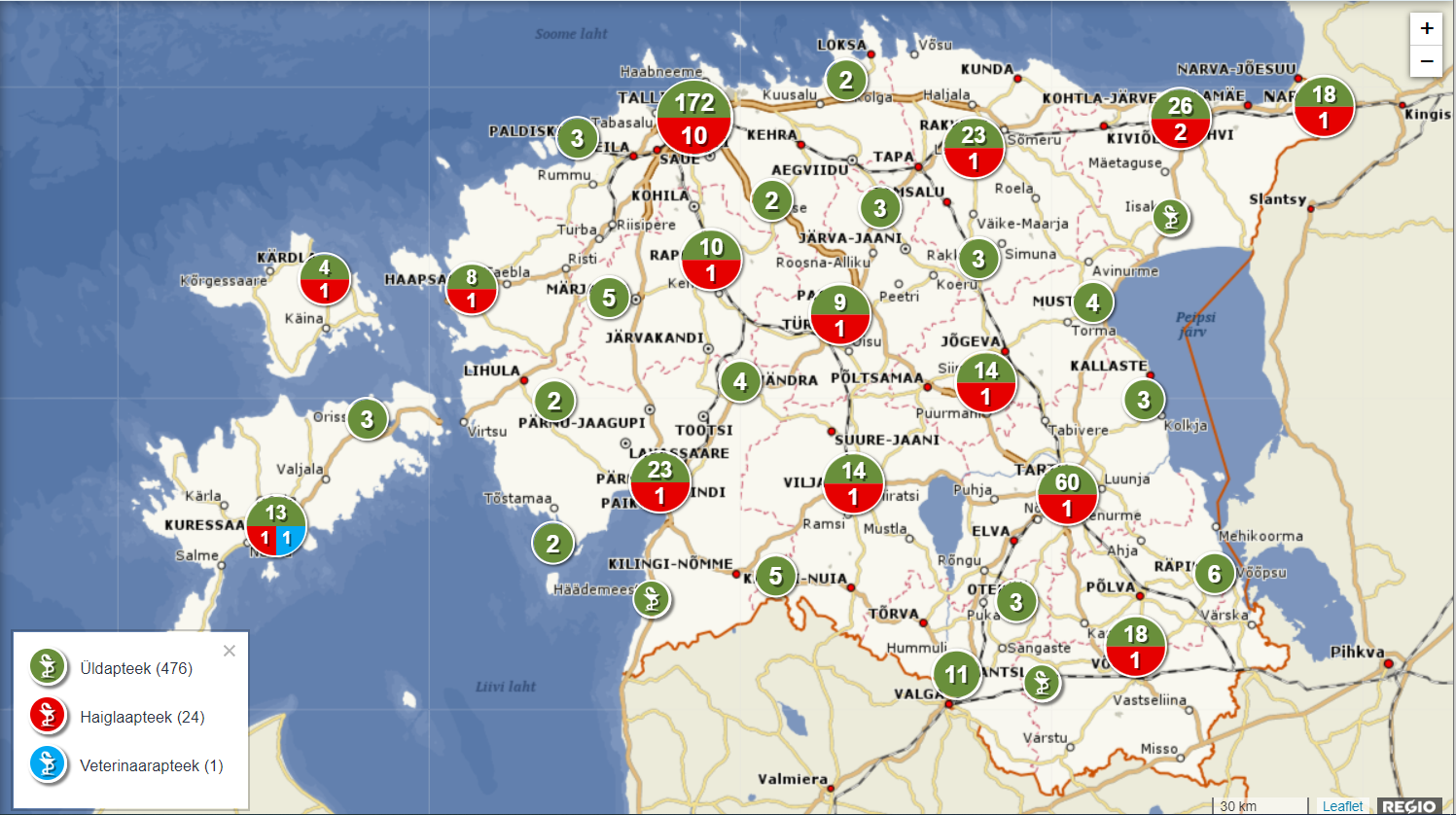 Pharmacy Map - the story of the creation of a online map